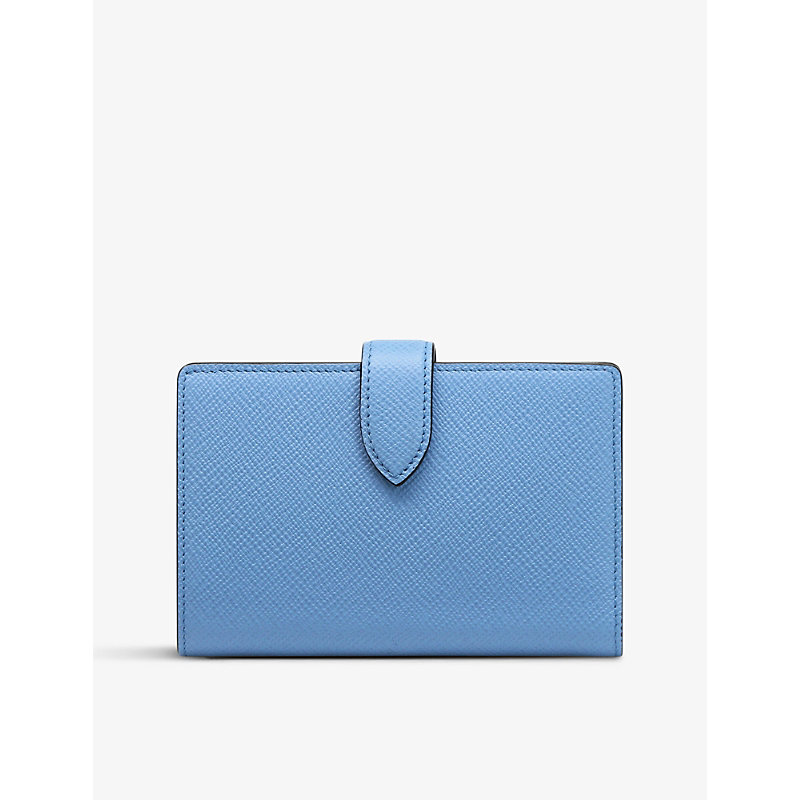 Smythson Continental Leather Purse - Nile Blue | Editorialist